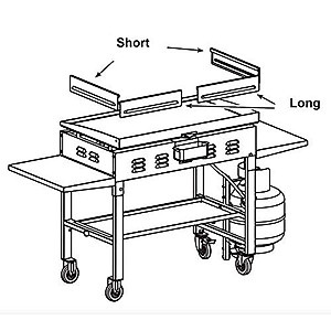 Hi Flame Aluminum Set of 4 Screen/Wind Guard Waterproof Grill Accessories for Outdoor Cooking Blackstone (Fit for 28" Griddle)
