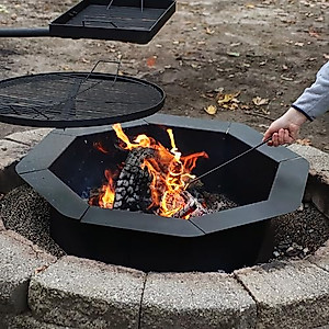 Sunnydaze 2.2mm Thick Steel Above-/In-Ground Octagon Fire Pit Insert - 38 Inches W