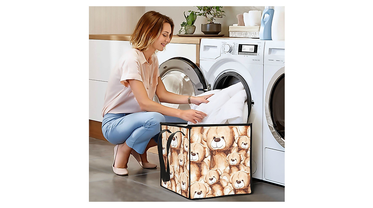 Lovely Teddy Bear Storage Bin for Kids - Waterproof & Stylish