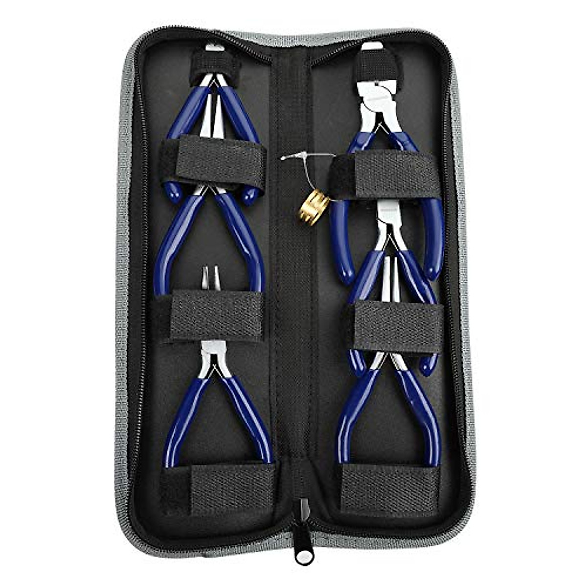 WORKPRO 7-Piece Jewelers Pliers Set, Jewelry Making Tools Kit with Easy Carrying Pouch (Blue)