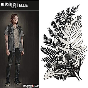 yeyoxin Ellie Temporary Tattoos Last of US 2 Waterproof fake tattoos Cosplay Props Body Sticker Hand Neck Wrist Art Fashion