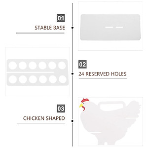 Hemoton 1pc Egg Rack Egg Tray for Refrigerator Wood Egg Tray Countertop Egg Dispenser Egg Dispenser for Refrigerator Decorative Tray Egg Stand Kitchen Supplies White Synthetic Wood Desktop