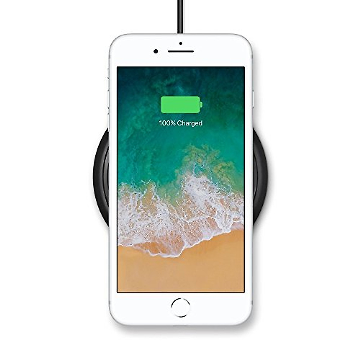 mophie 7.5W Wireless Charge Pad, 5W - 10W Output Range, Optimized for Apple Fast Charge, Qi-Compatible Charger for iPhone X, iPhone 8, iPhone 8 Plus, and AirPods/AirPods Pro (Black)
