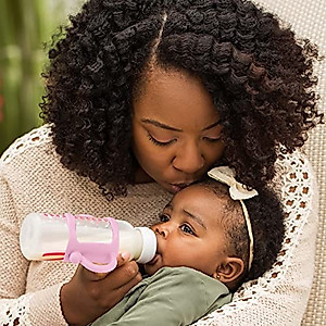 4-Pack Bottle Handles for Dr Brown Narrow Baby Bottles, Soft Silicone Bottle Holder for Baby Self Feeding, Teach Babies to Drink Independently, Easy Grip, BPA Free