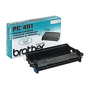 2 Pack Original Brother PC-401 (PC401) 150 Yield Black Ribbon - Retail