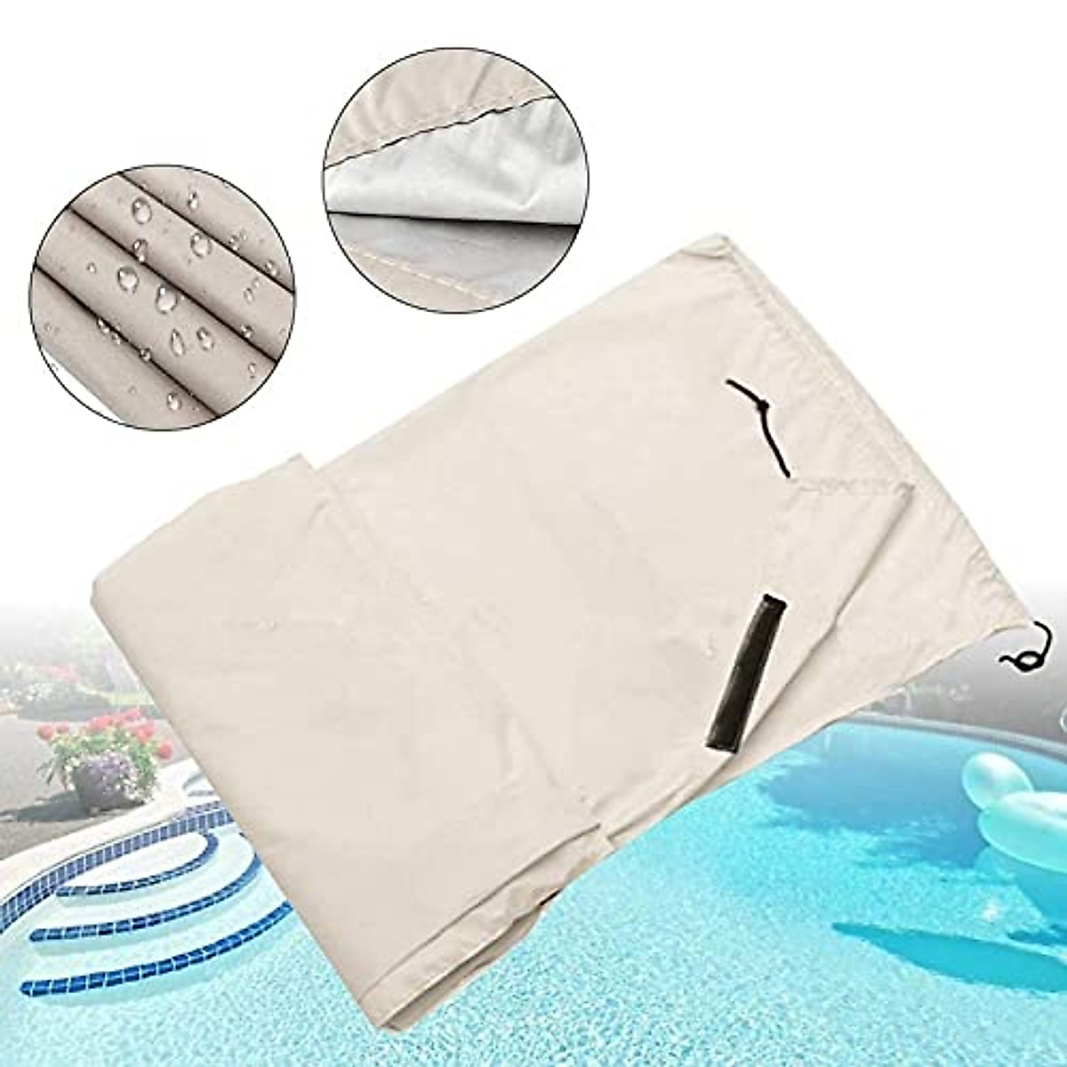 CHENGL Swimming Pool Cover,Waterproof Open air Swimming Pool Roll Cover Protector Ground Swimming Pools Cover for Outdoor Heavy Duty Garden