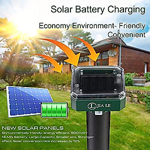 Ultrasonic Mole Repellent, 8 Pack Outdoor Gopher Repellent Solar Powered for Snake, Vole, Groundhog, Waterproof Animal Deterrent Device for Garden and Yard