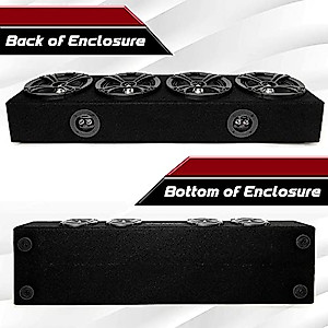 MENACE AUDIO Car Audio Midrange Enclosure 4 x 6.5 2000Watts VOICEBOX (MA-VB6525-4S) Silver