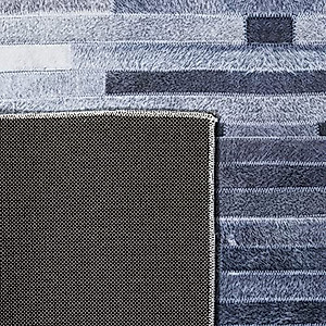 Safavieh Faux Hide Collection Machine Washable Slip Resistant 3' x 5' Light Grey/Grey FAH516F Rustic Lodge Modern Glam Bedroom Living Room Area Rug