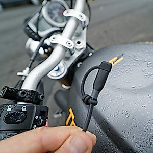 Cozy [4-Piece] USB Caps/Tether for Micro USB Cable & Compatible with Apple Charging Cable (Black)