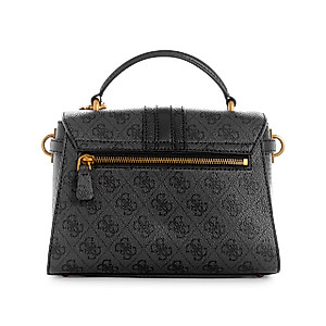 GUESS Ginevra Top Handle Flap, Coal Logo