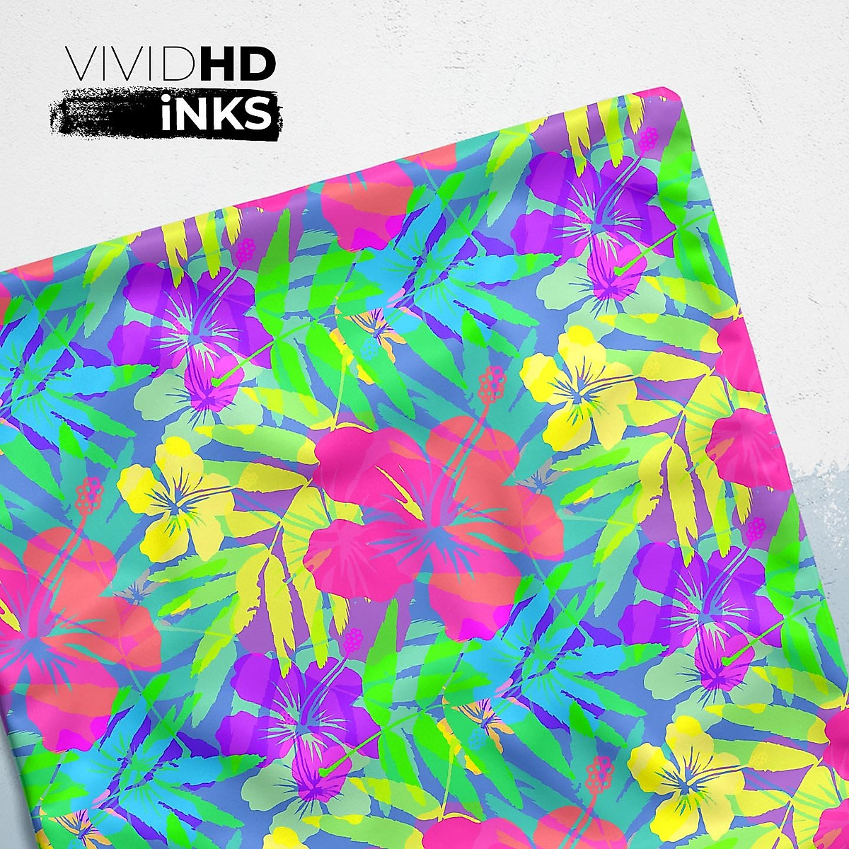 iiRov Summer Design Ink-Fuzed Decorative Throw Pillow - Tropical Fluorescent v1