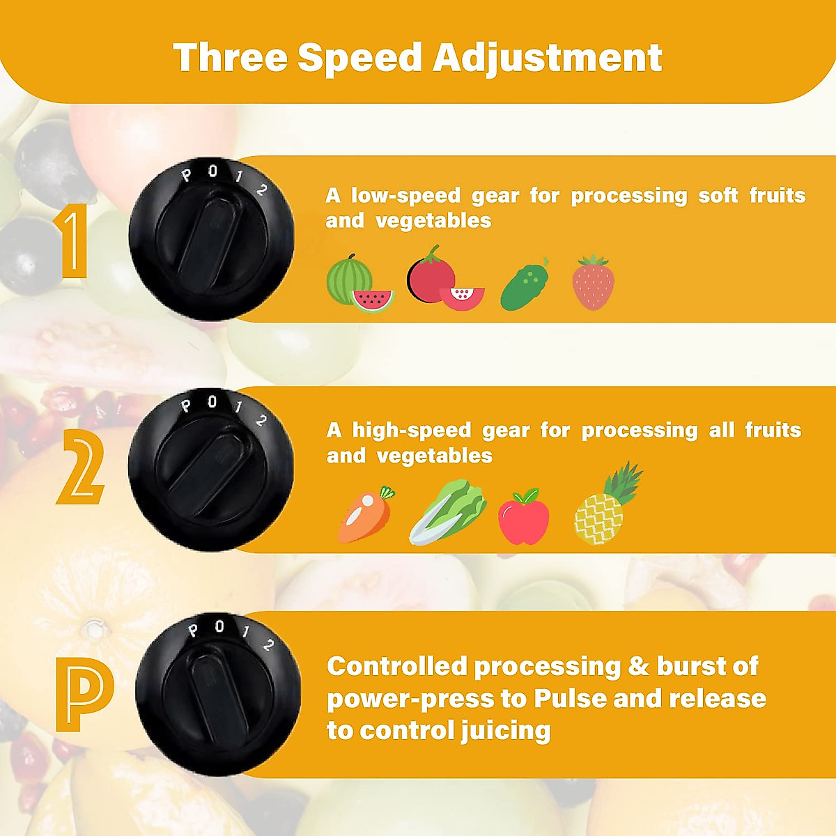 Juicer Upgraded 400W Juicer Machines, 2 Speeds Stainless Steel Juice Maker, Juicer Extractor Press Centrifugal for Whole Fruit and Vegetables with Anti-drip Function, Detachable Easy To Clean