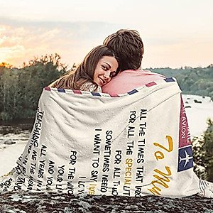 Custom Mom Blanket Customized Gifts for Mom Birthday Gifts for Women Mothers Day Blanket from Daughter Son, Personalized Gifts to My Mom, Thanksgiving Custom Blanket 60"x50"