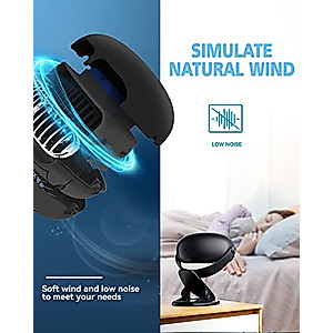 Kaylocheer Clip On Fan, Baby Stroller Fan, 4000mAh, 360° Rotation, Cool & Quiet, 3 Speeds, USB Charging, Convenient Travel Tool.(natural black)