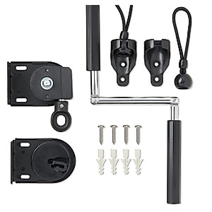 Coolaroo Exterior Roller Shade, Cordless Roller Shade with 90% UV Protection, No Valance, (6' W X 6' L), Mocha