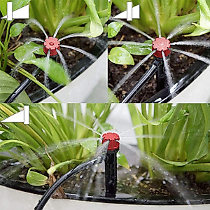 Drip Irrigation System, Garden Watering System Kit, 100ft 3/8" & 1/4" Irrigation Sprinkler System for Lawn Greenhouse, Automatic Drip Irrigation Kits, Watering Equipment for Indoor Outdoor Plants