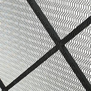 Christopher Knight Home Howell Single Panel Iron Fireplace Screen, Black