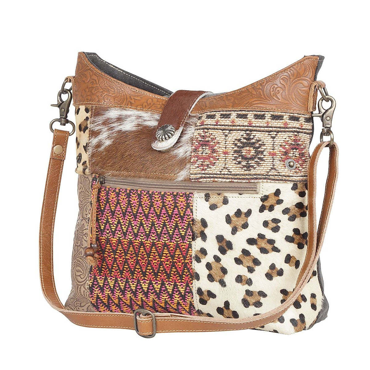 Myra Bag Peruvian Brown Shoulder Bag S-4415