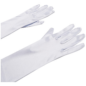 Leg Avenue Women's OS Extra Long Satin Gloves, White, One Size