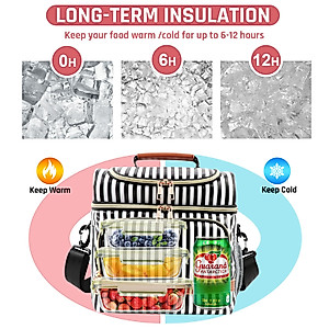 YESBAG Lunch Bag for Women, Leakproof Insulated Soft Adult Lunch Tote Cooler Bag Box With Adjustable Shoulder Strap for Office,Work & Picnic