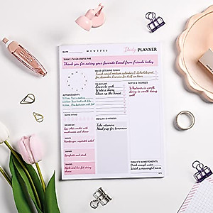 To Do List Notepad - Daily Planner Notepad Undated 50 Sheets Tear Off, 8.5"x11", Includes Calendar, Organizer, Scheduler for Goals, Tasks, Ideas, Notes and To Do Lists
