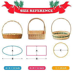 CUDICY Christmas Cellophane Gift Bags 10pcs Large Holiday Gift Wrap 24x30 Inch Clear Gift Basket Wrapping Plastic (Christmas tree,Reindeer)