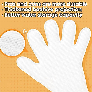 Herb Life Cleaning Glove for Dog and Cat, Wipes Gloves for Dog and Cat Fur Face, Ear, Eye, Paws Cleaning Wipes Pet Wash Free Gloves, Grooming Wipes for Pet No Rinse Thick Dog Wipes Gloves(6 Pcs)