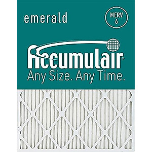 12x18x1 (11.5 x 17.5) Accumulair Emerald 1-Inch Filter (MERV 6) (6 Pack)