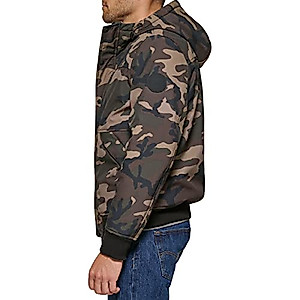 Levi's Men's Soft Shell Sherpa Lined Hoody Bomber Jacket, Camouflage, XX-Large