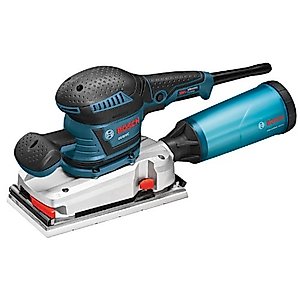 BOSCH OS50VC Electric Orbital Sander - 3.4 Amp 1/2 Inch Finishing Belt Sander Kit with Vibration Control for 4.5 Inch x 9 Inch Sheets , Blue