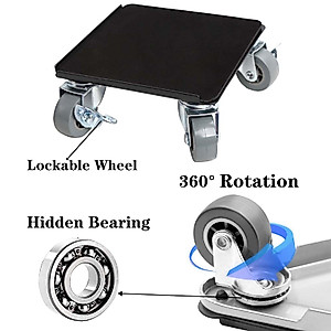 Furniture Movers with Wheels, Heavy Duty Furniture Lifter Tool Set,Furniture Moving Sliders 1320 LBs Load Capacity,for Moving Sofa, Cabinet, Refrigerator (Black)