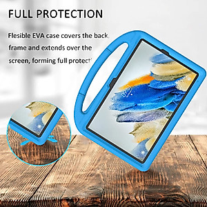 Samsung Galaxy Tab A8 10.5 inch 2022 Case for Kids, DICEKOO Lightweight Shockproof Kid-Proof Cover with Handle Stand for Galaxy Tab A8 10.5” 2022 (SM-X200/X205/X207) - Blue
