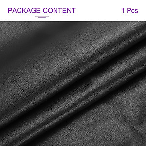 DMiotech 1 Pack 8 Inch x 53 Inch Faux Leather Sheet Furniture Cover Fabric Skin Black PU Leather Roll for Handmade DIY Craft Projects