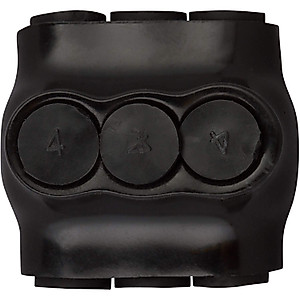 Morris Products 97613 Black Insulated Multi-Cable Connector - Dual Entry 3 Ports 4 - 14 Wire Range, 1-Pack