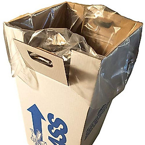 Dynalon 797035 Medium Floor Model Laboratory Glass Disposal Box, 12" Length x 12" Width x 20" Height (Case of 6)