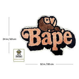 LUXAPE Bape Rug - Handmade & Premium- 32in W * 24in L (80 * 60cm) - Hypebeast Rug - Hypebeast Rug Decor - Living Room, Bedroom, Children Room, Door mat - A Bathing APE - Luxape Rug