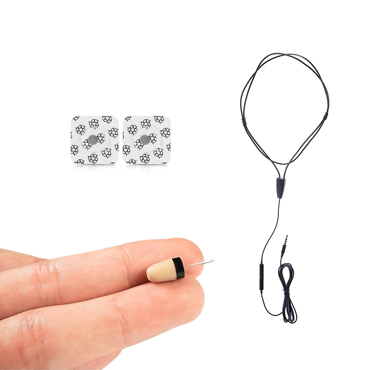 COOMAX Mini Hidden Spy Earphone Wireless Earpiece Headset Microphone Detection