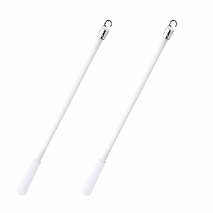 2 Pack Blind Wand with Metal Hook, 12 Inch White Fiberglass Window Blind Tilt Wand, Vertical Blind Wand Control Replacement, Blind Rod Replacement, Blind Opener Stick