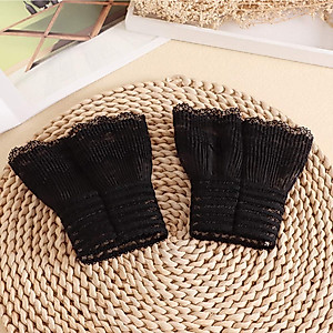 YAKEFJ women Lace Cuffs Steampunk Wrist Cuff Bracelet for Wedding Party