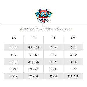 Paw Patrol Toddler Slippers, A-Line Novelty Slippers, Chase, Marshall, Everest, Skye, Blue, Size 11/12 Toddler