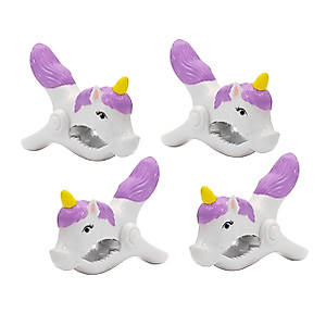 O2COOL Unicorn Boca Clips, Purple