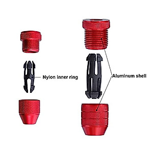 Adjustable Drill Depth Stop, Countersink Drill Bit Depth Stop, Drill Size Range 5/64"-3/16", 15/64"-7/16", Aluminum Drill Stop Outer Ring with Nylon Inner Ring,Suitable for Woodworking Tools, 2 Pcs