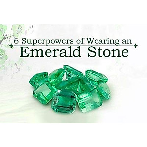 LMDPRAJAPATIS Natural Certified Genuine Unheated Untreated Original Green Emerald 4.25 Carat Panchdattu Ring Silver Plated Ring for Men & Women's