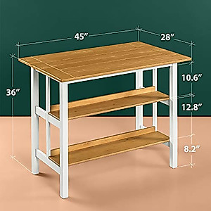 Zinus Becky Farmhouse Kitchen Island