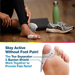 ZenToes Bunion Protector with Attached Toe Separator, Pack of 4