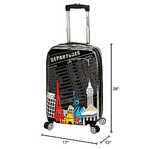 Rockland Melbourne Hardside Expandable Spinner Wheel Luggage, DEPARTURE, 2 Piece (20"/28")