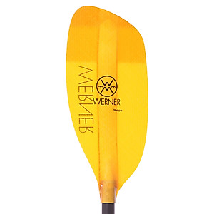 Werner Sherpa Fiberglass Straight Shaft Whitewater Kayak Paddle-197cm-Amber