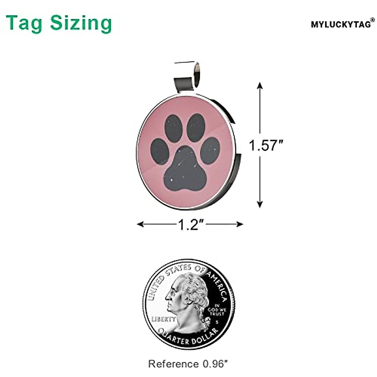 MYLUCKYTAG QR Code Pet ID Tags Dog Tags - Pet Online Profile - Scan QR Receive Instant Pet Location Alert Email