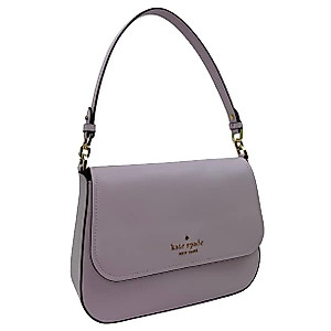 Kate Spade New York Staci Saffiano Leather Flap Shoulder Bag (Lilac Moon)